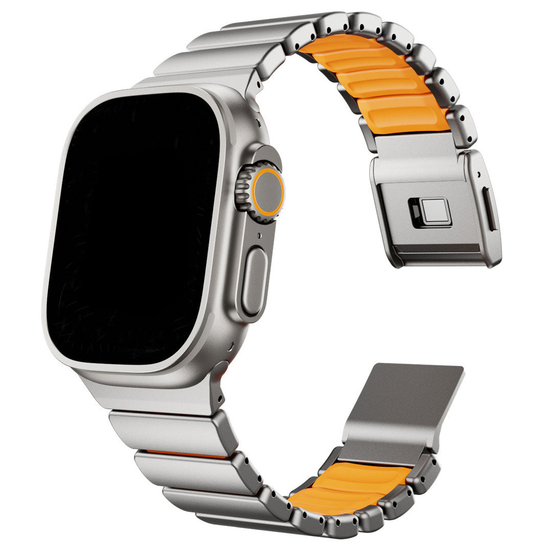 Hybrid Magnetic Titanium & Silicone Apple Watch Straps | Premium Bands ...