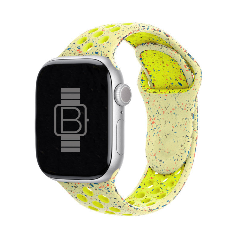 Silicone Nike Style Sport Band for Apple Watch - Volt Splash – Bakers ...