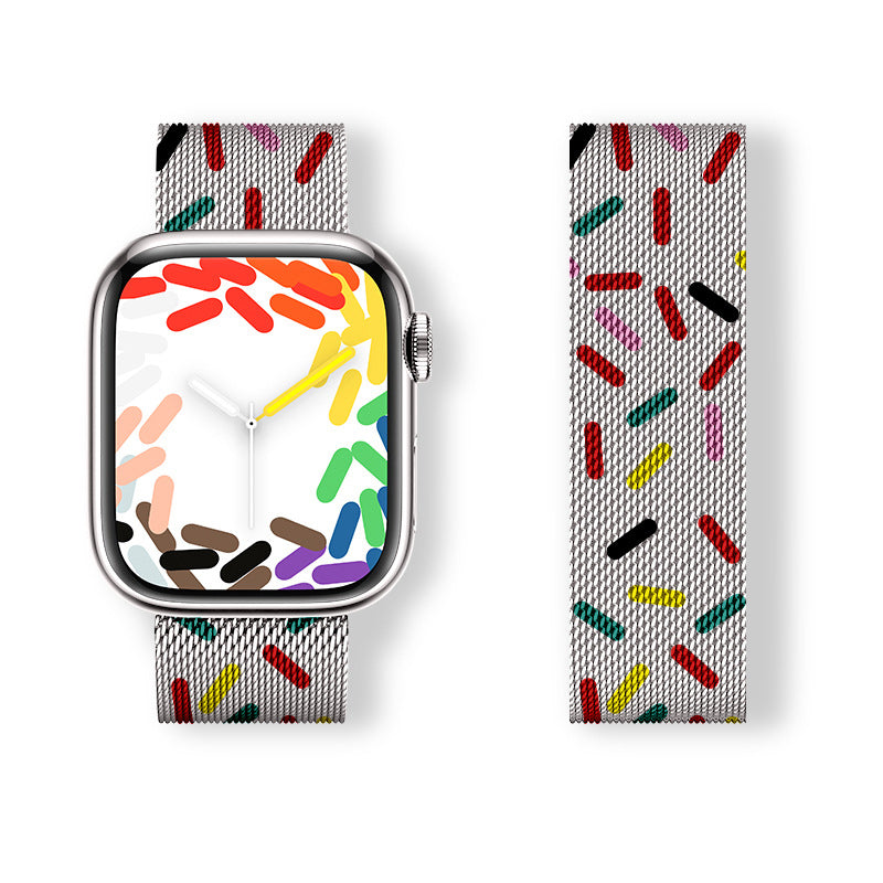 Magnetic Milanese Loop Band (For Apple Watch) Red Confetti – Bakers ...