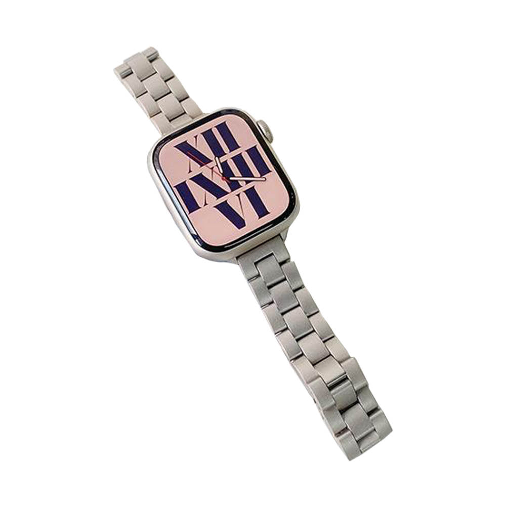 Traditional Slim Stainless Steel Band (For Apple Watch) Starlight ...